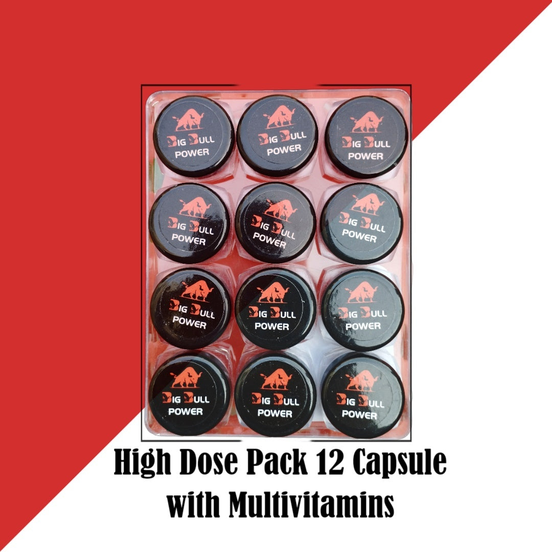 Big Bull High Dose with Multivitamins 12 Capsule Pack – Big Bull Herbal ...